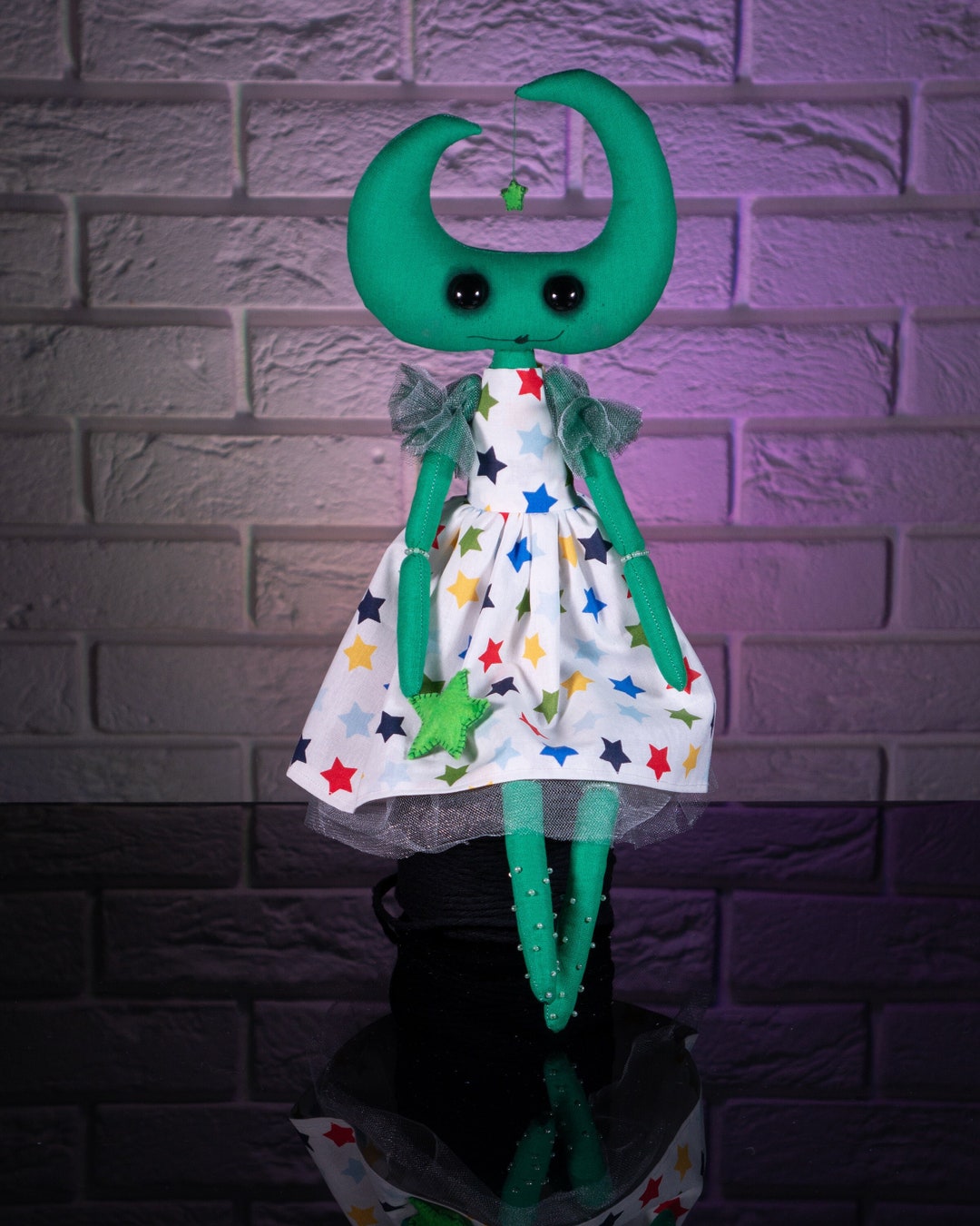 Unique Fantasy Art Cloth Gothic Weird Creepy Cute Moonhead Doll - Etsy