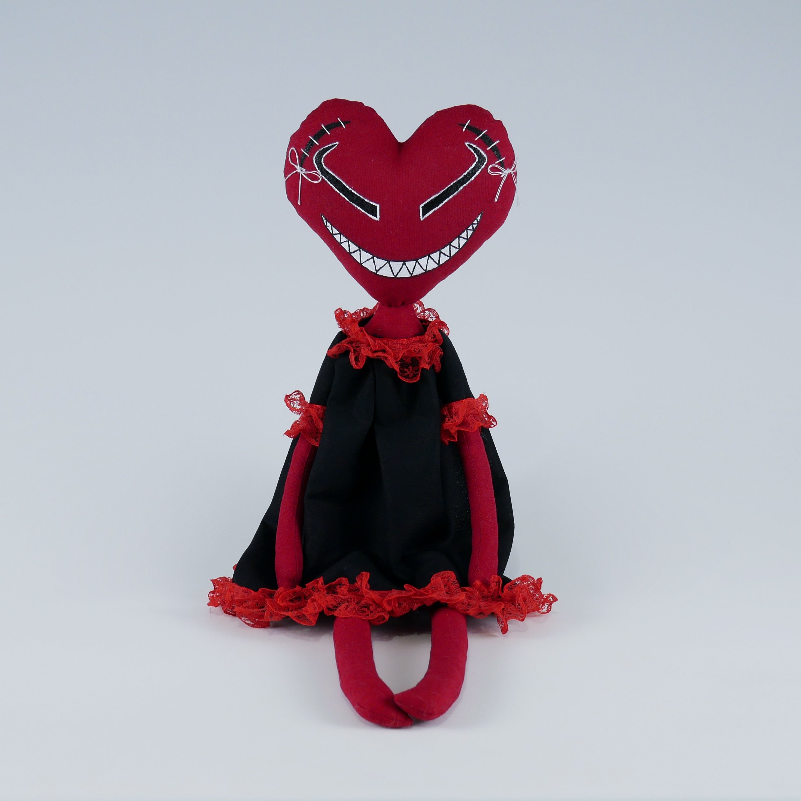 Set of Creepy Cute Horror Weird Rag Art OOAK Halloween Heart Dolls - Etsy