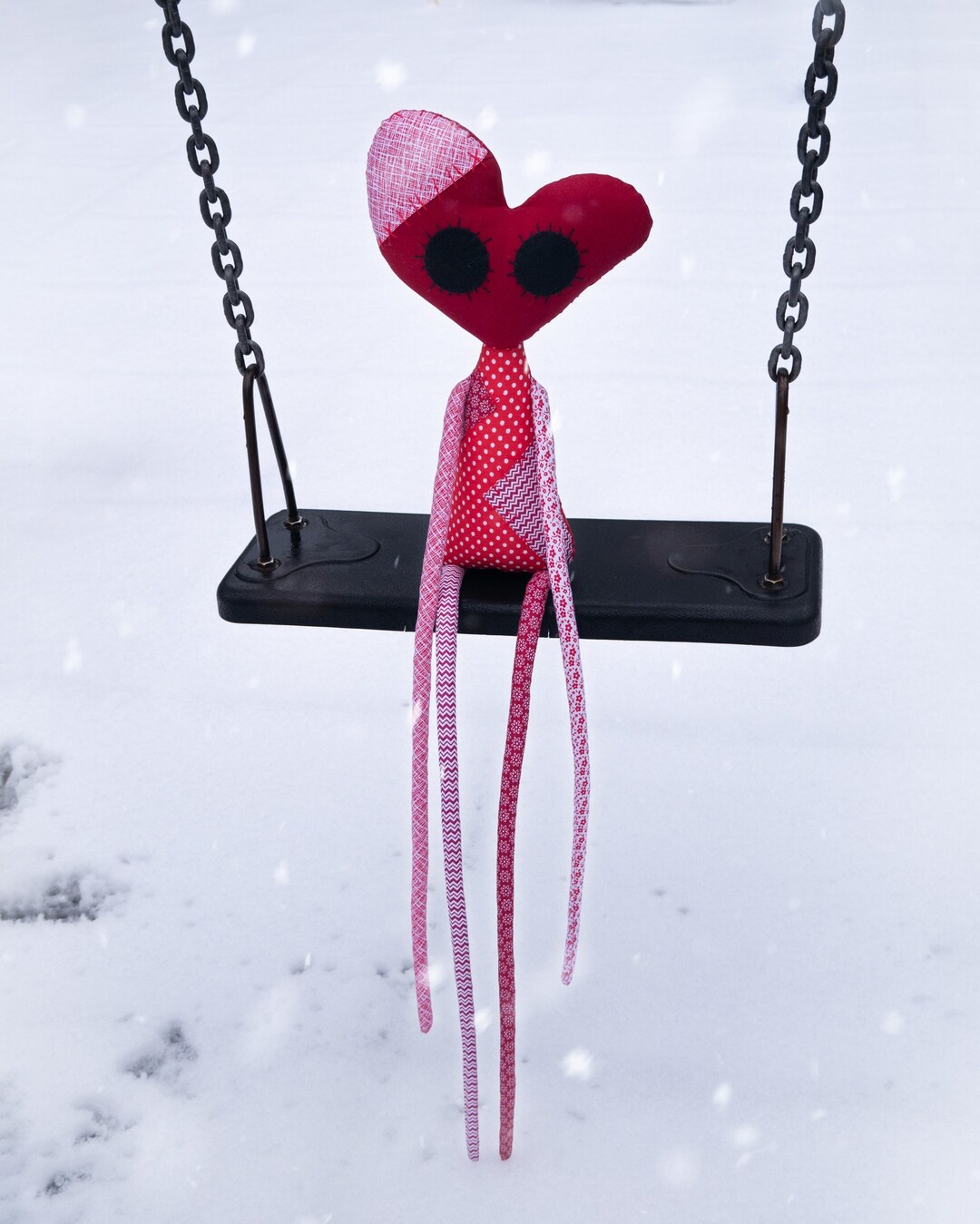 OOAK Fantasy Art Creepy Cute Weird Plush Heart - Etsy