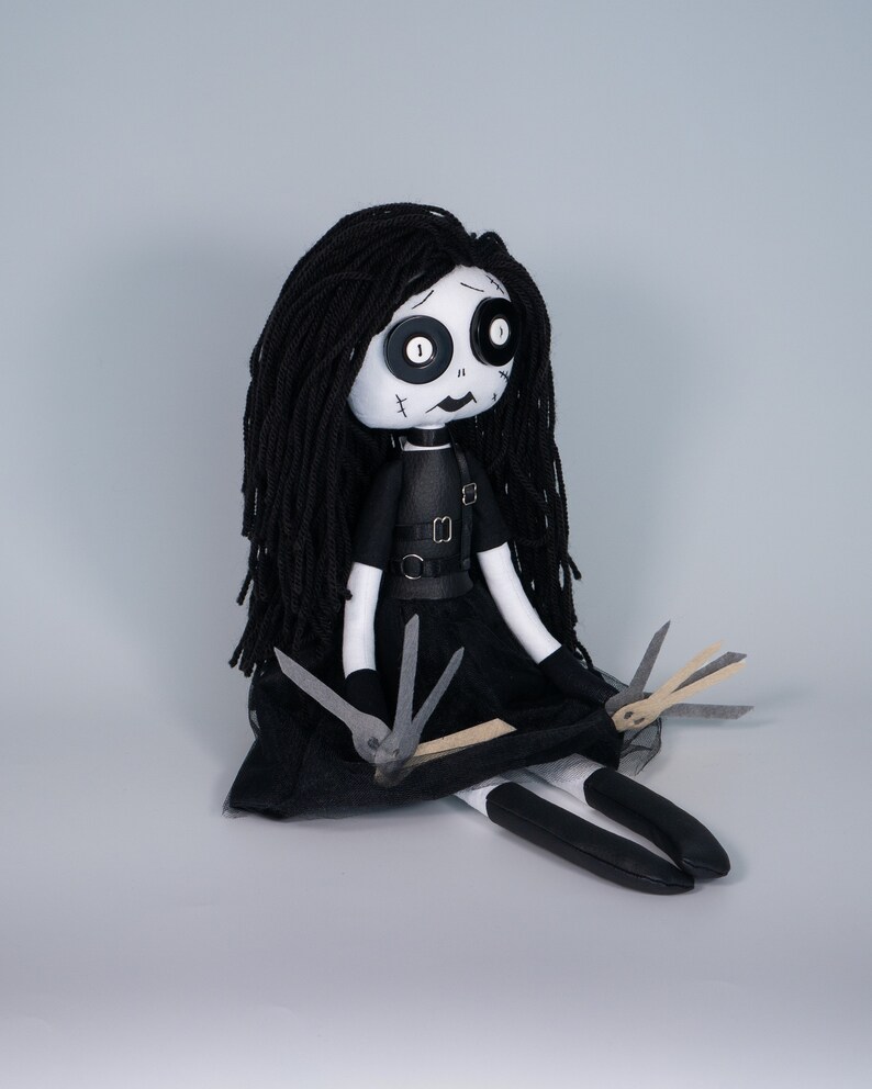 OOAK Creepy Cute Horror Gothic Art Textile Halloween Handmade Doll With ...
