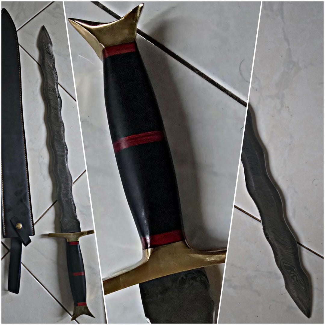 Damascus Kris Sword. Twist Pattern - Etsy