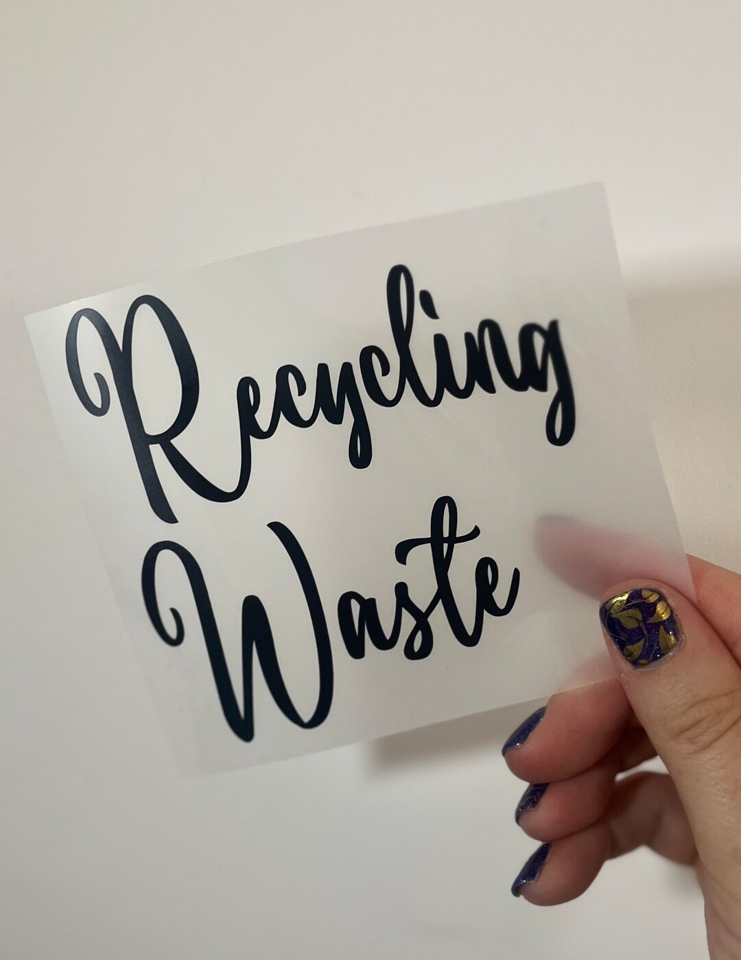 Rubbish, Waste, & Recycling Vinyl Sticker Decal for Use on Double Bin ...
