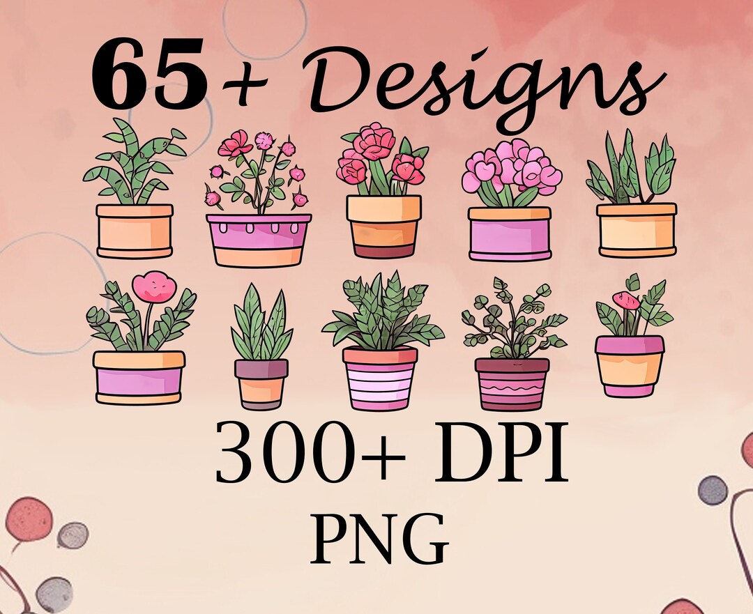 Potted Plants Clipart | Plant Clipart | House Plant Clipart | 65 ...