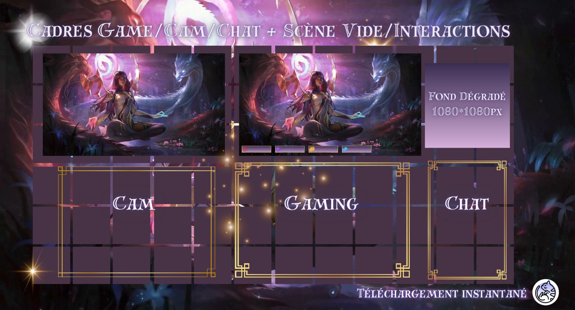 Dragon Mage Twitch Overlay 19201080px 3 Animated Screens 1 Static ...