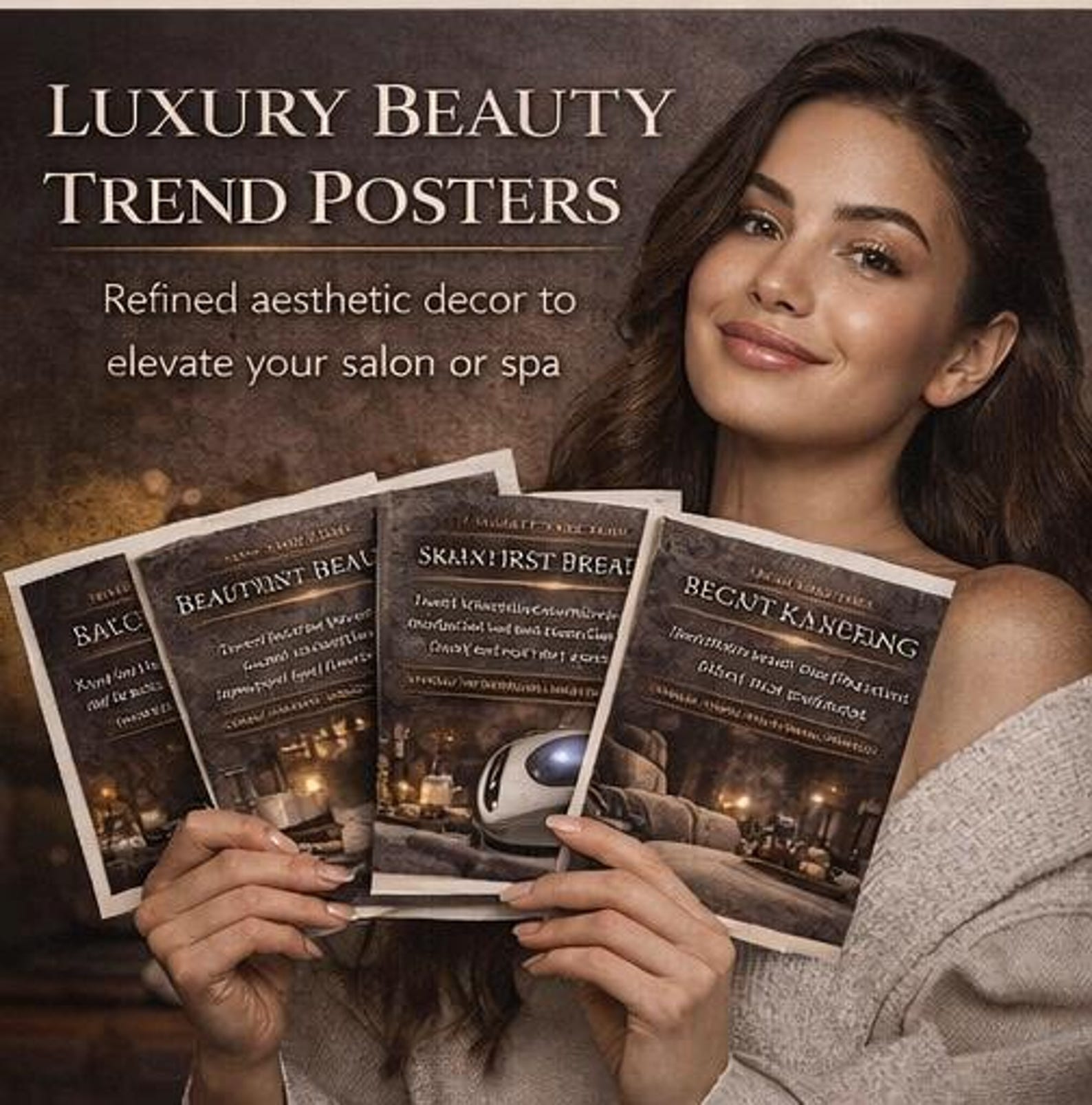 Beauty Trends 2026 Poster Set | Luxury Salon Wall Art | Printable Spa ...