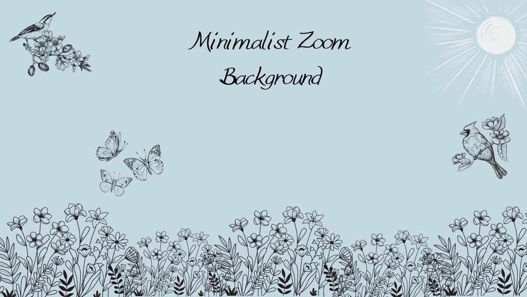 Spring Zoom Background Minimalistic Digital Background Customizable ...