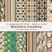 Western Cowboy Seamless Patterns Instant Download Digital - Etsy