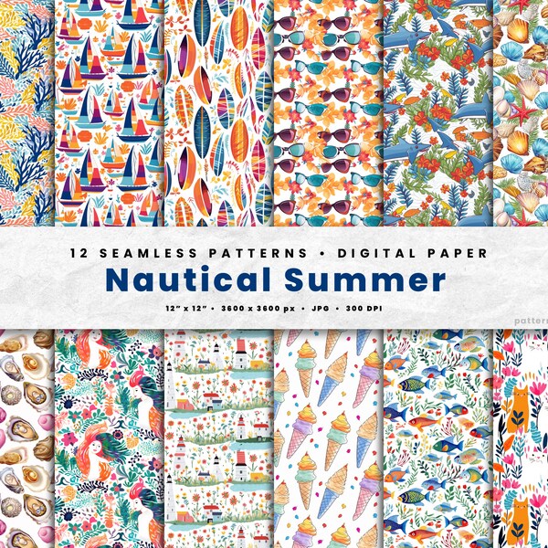 Digital Vintage Nautical Craft Paper - Etsy