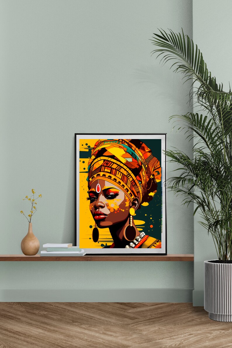 Printable Afro Woman, Black Woman, Design Wall, Portrait, Diseño ...