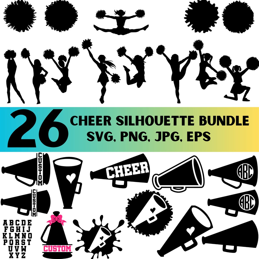 Buy Cheer SVG Set of 26 Custom Cheer SVG Cheerleading Online in India ...