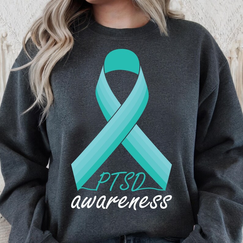 PTSD Awareness SVG, Teal Ribbon Mental Health Support Design, Suicide Prevention Cut File ...
