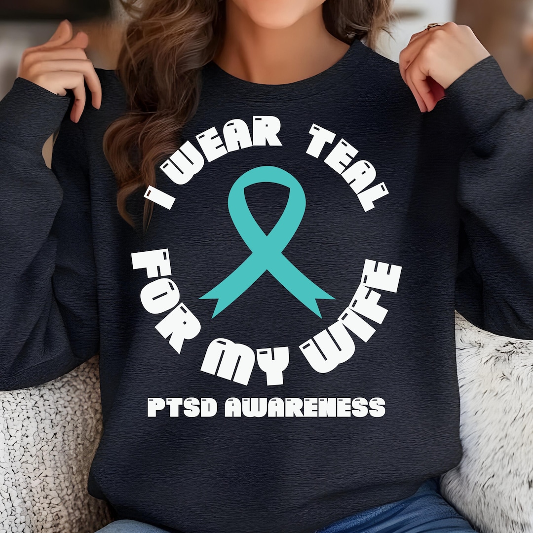 PTSD Awareness SVG: Teal Ribbon - Etsy
