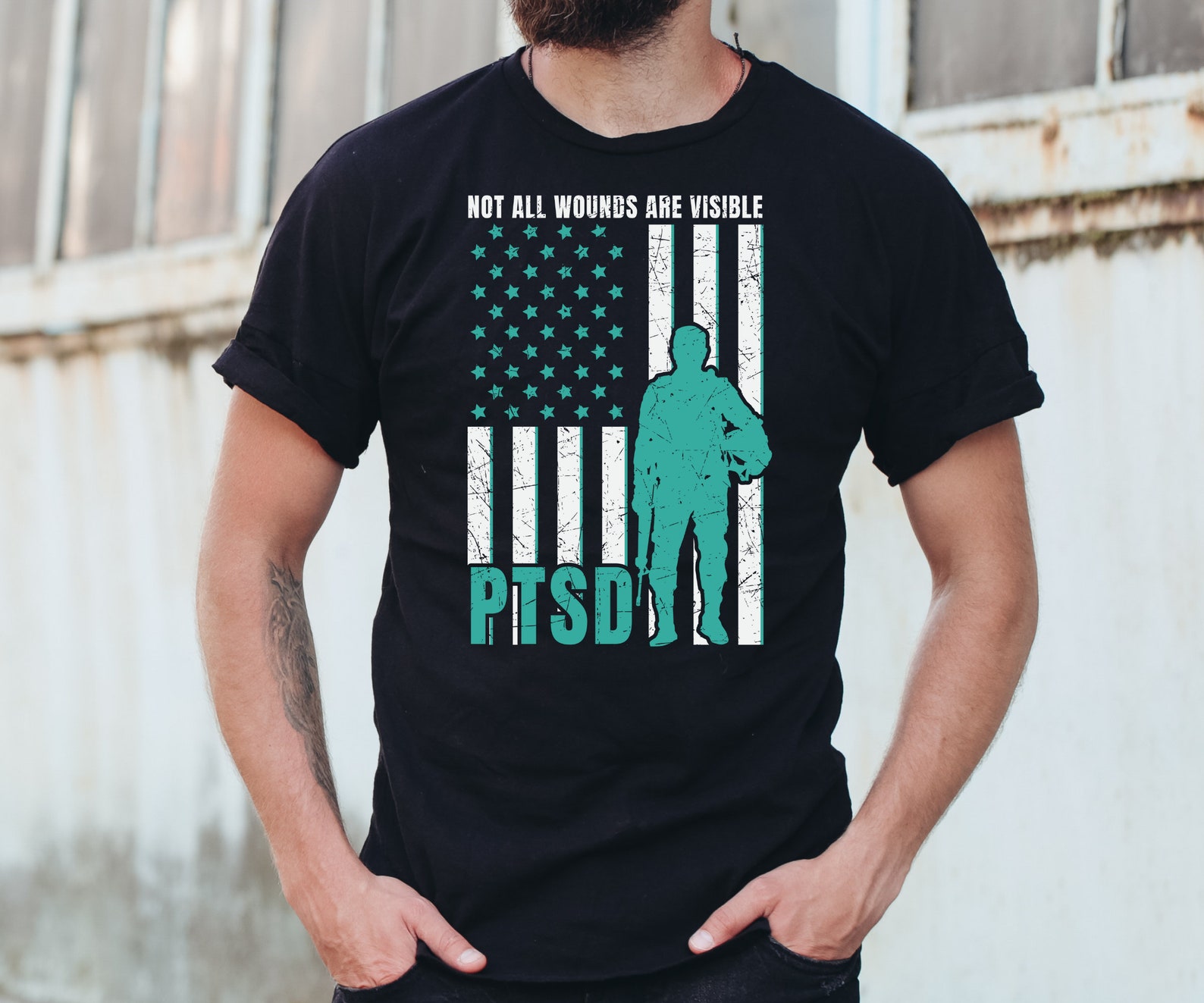 Teal PTSD Awareness SVG, Bundle of 22, Veteran Mental Health Awareness ...