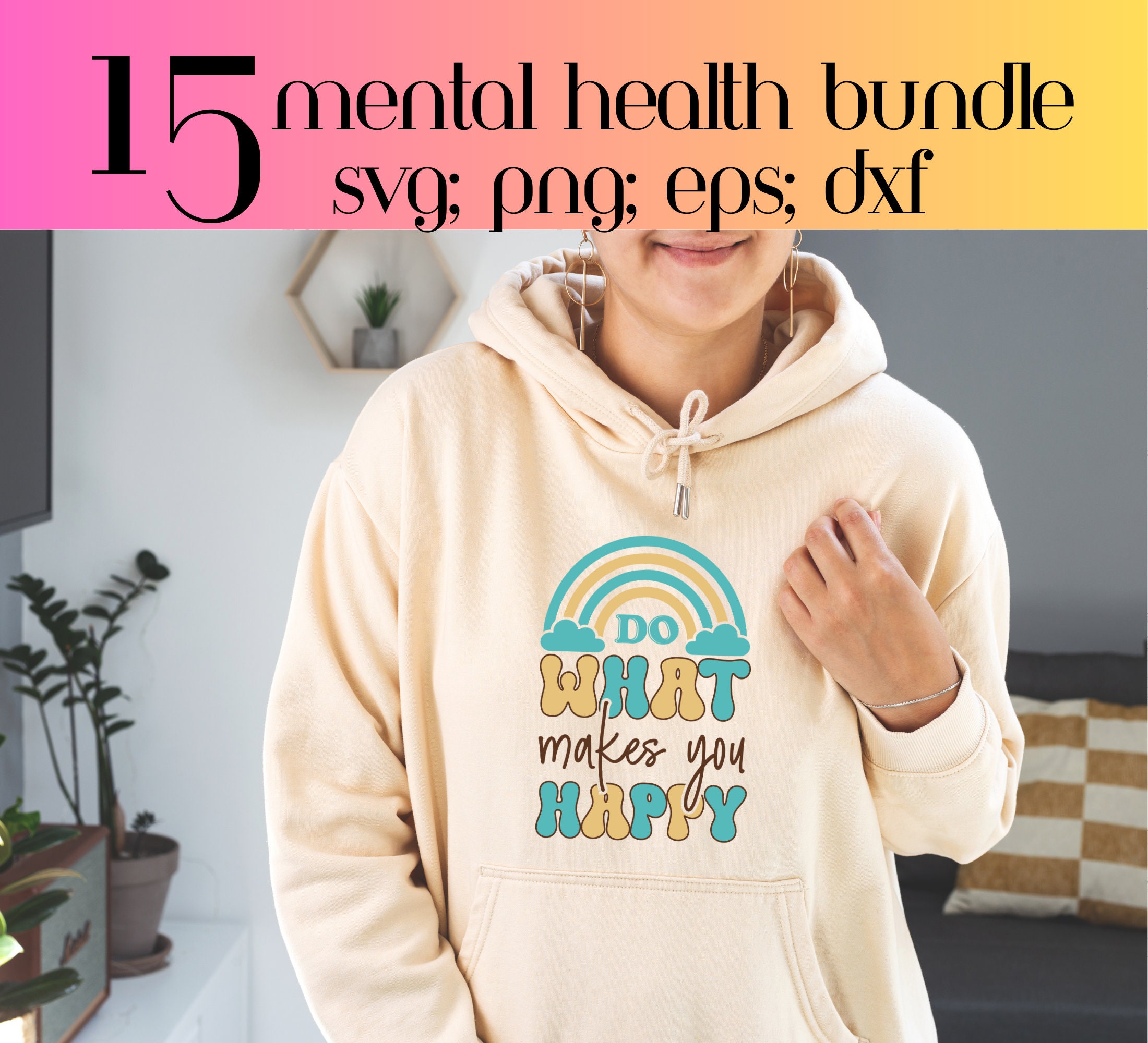 Mental Health SVG Bundle of 15, PNG, EPS, Pdf, Dxf, Self Love Club ...