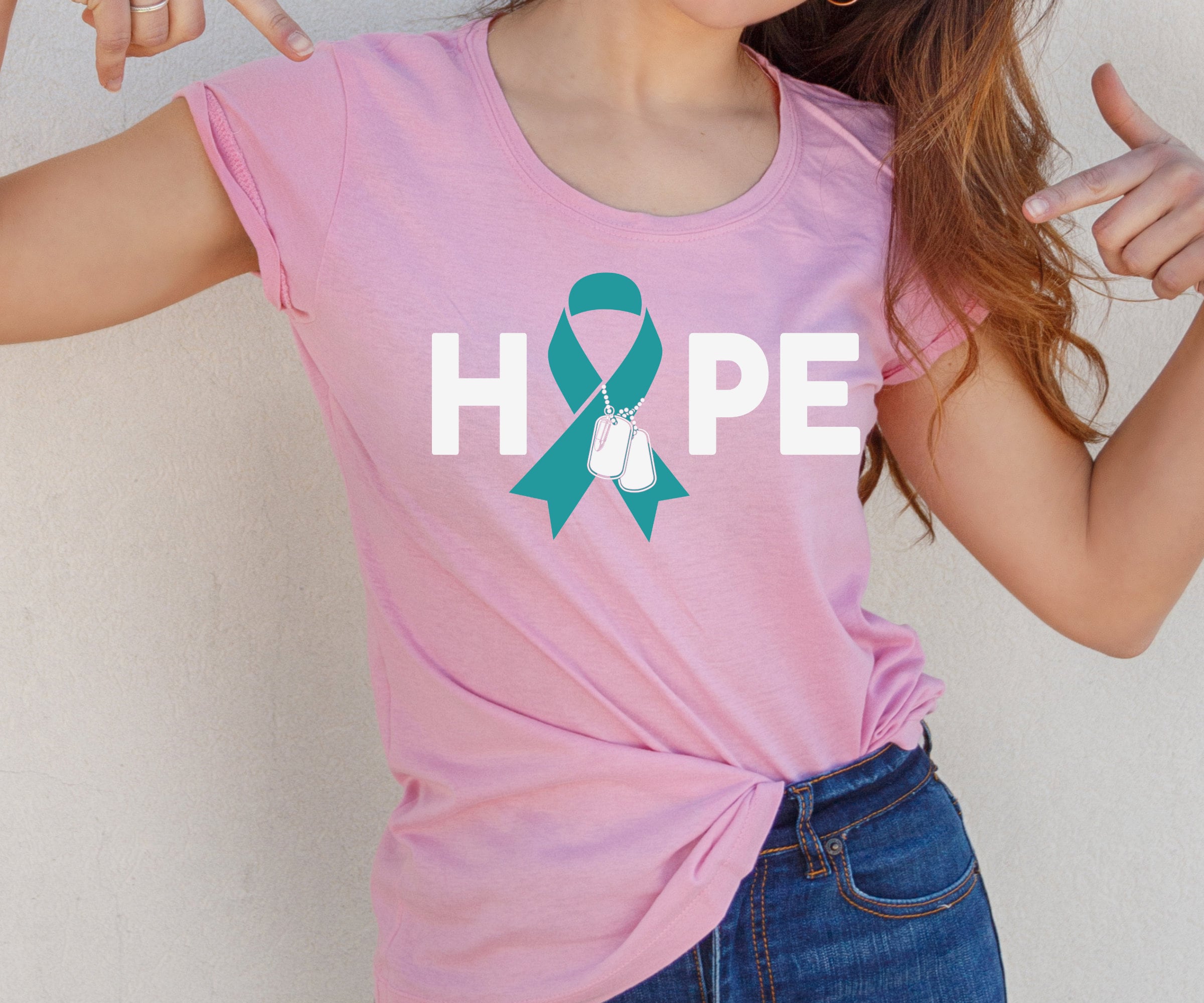 PTSD Awareness SVG PNG Bundle: Teal Ribbon, Veteran Mental Health ...