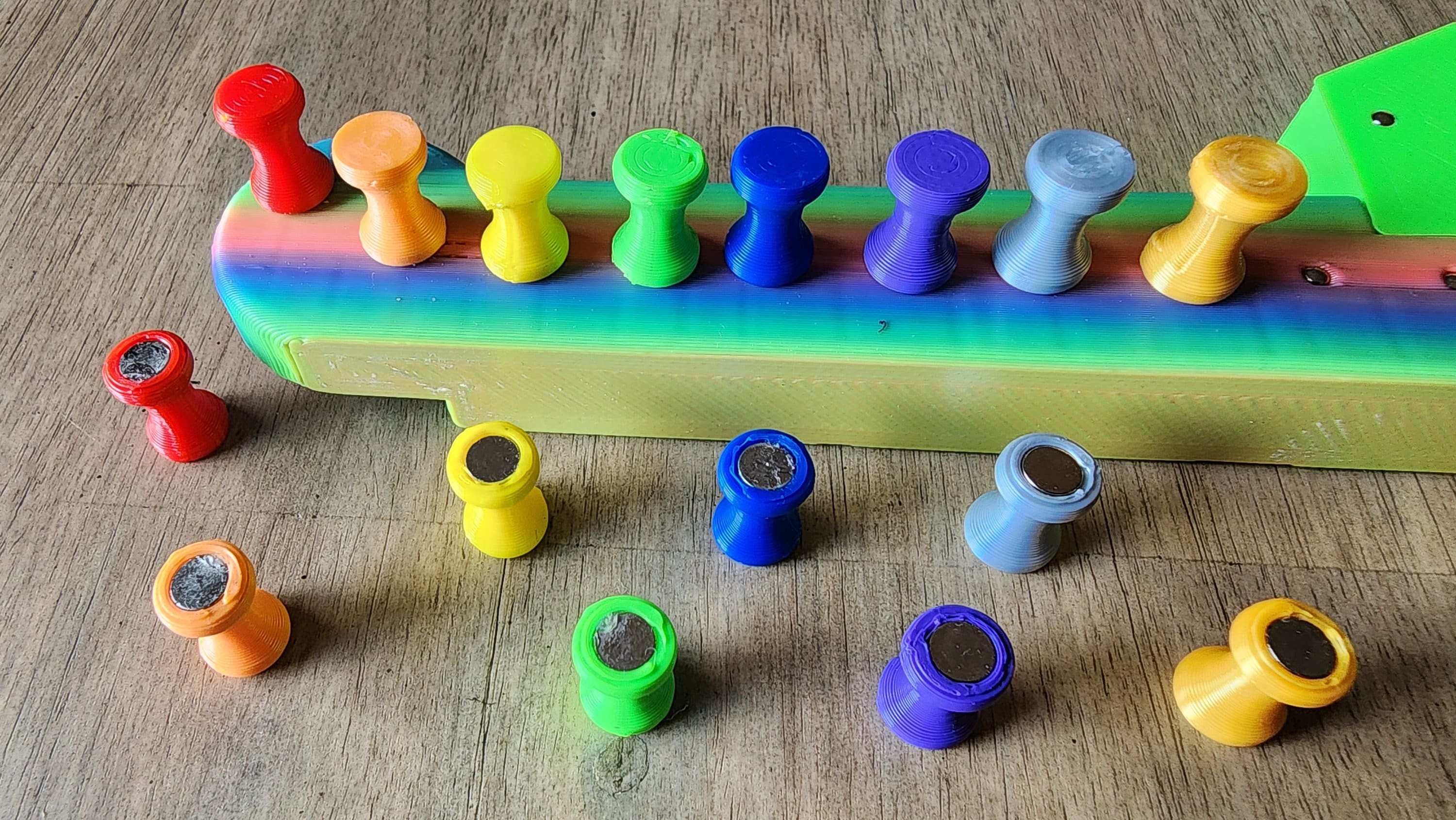 Pegs and Jokers Rainbow Board Set With Magnets - Etsy