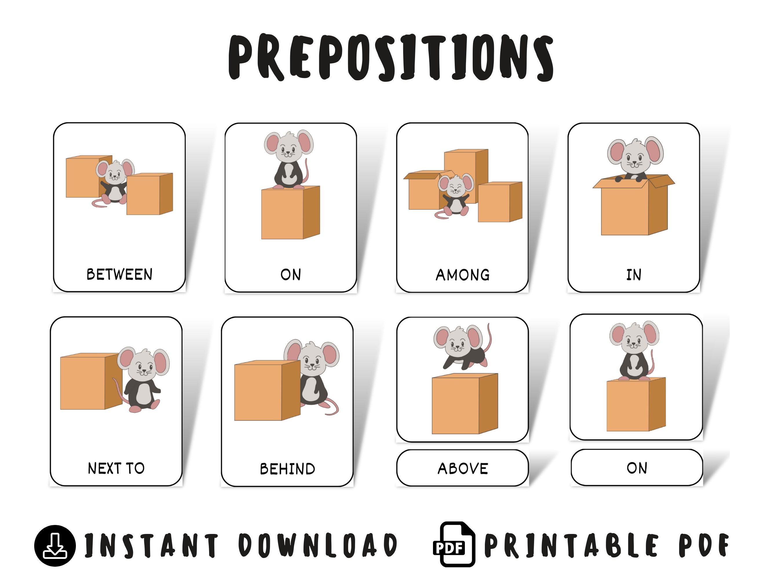 Preposition Picture Cards