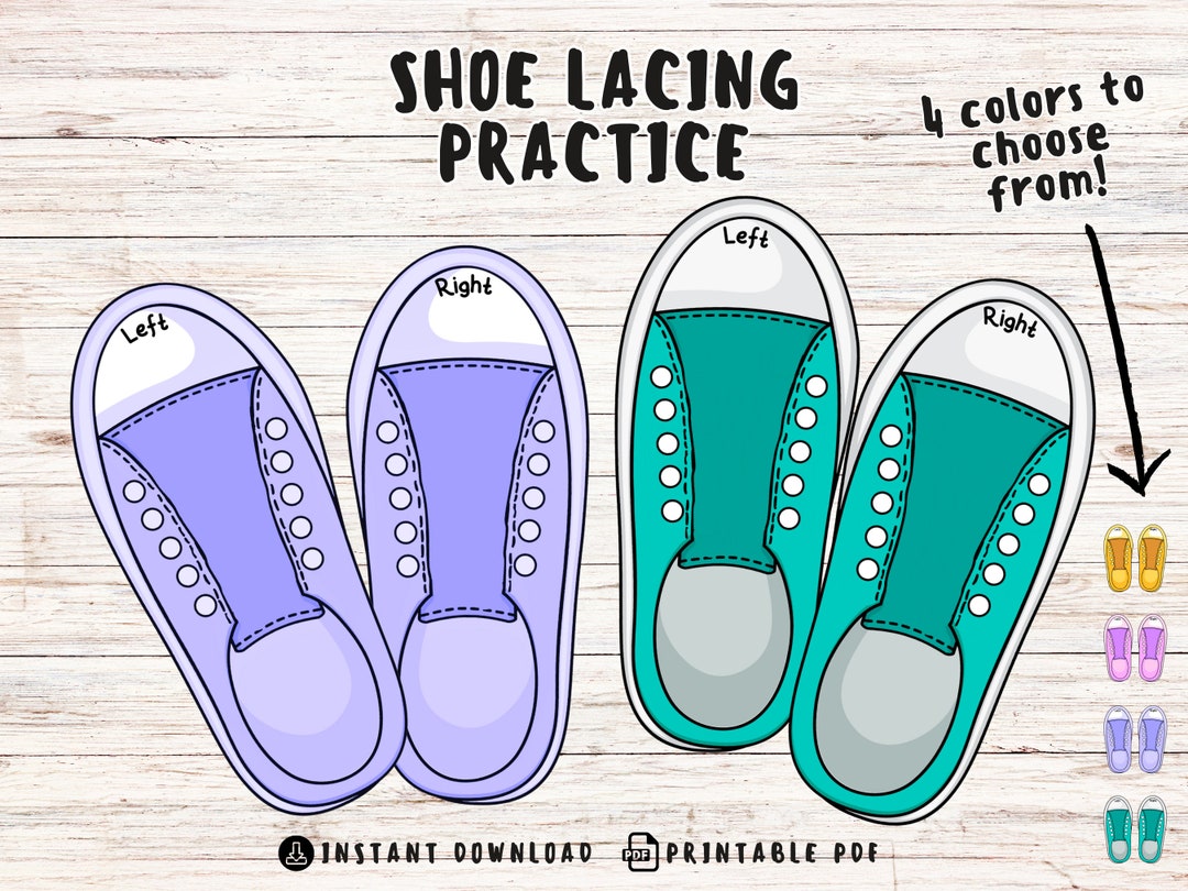 Colorful Shoe Lacing Practice for Kids Fine Motor Skills - Etsy