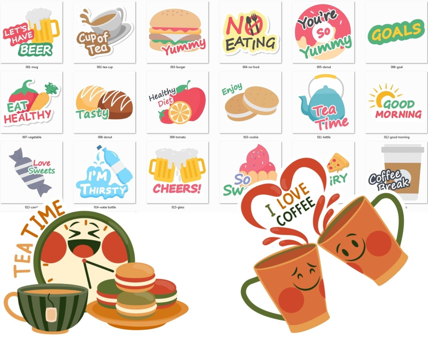 Perfect Match Kawaii Clipart Set PNG Cute Food Clip Art Drink - Etsy ...