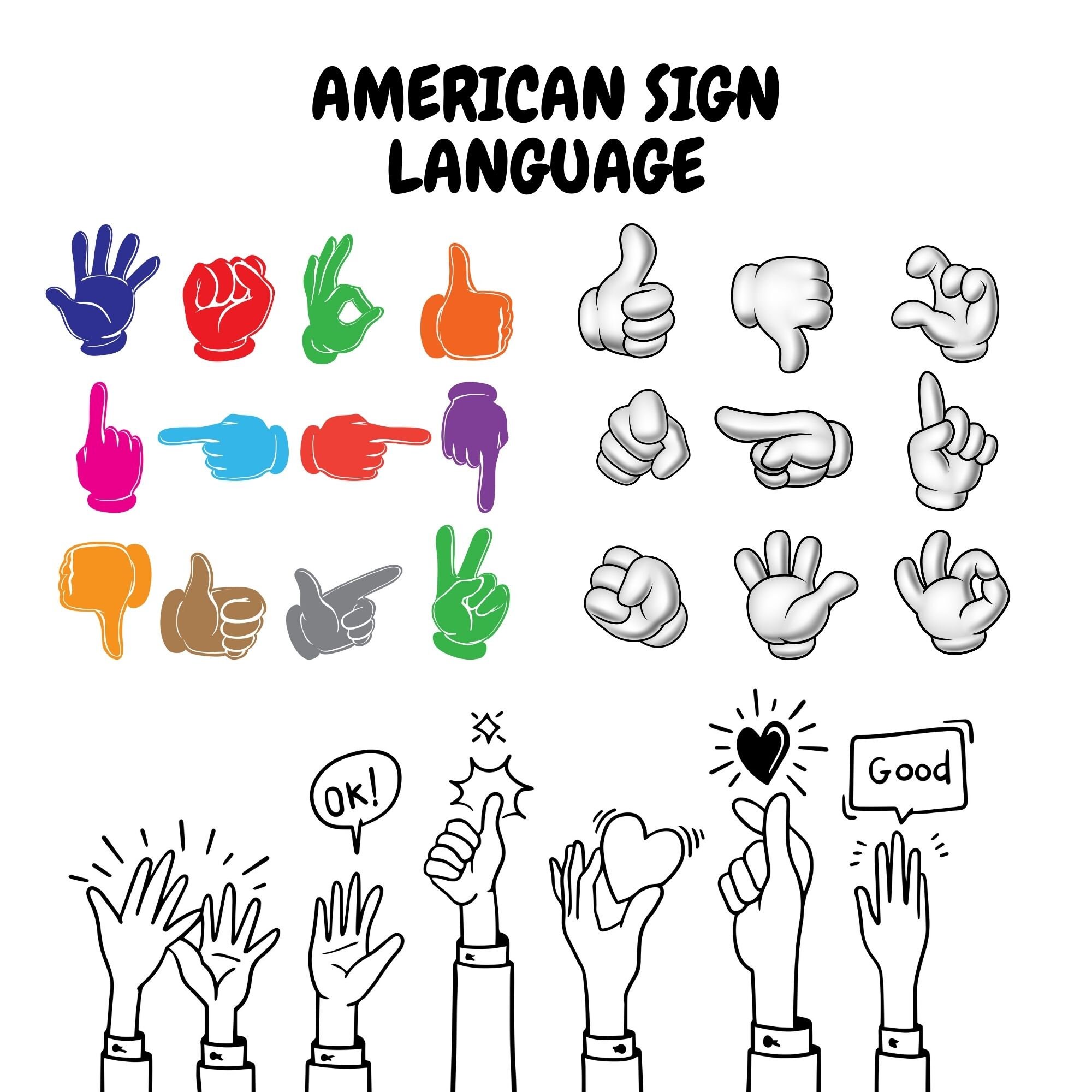 Handprint Svg Sign Language Svg Hands Png Hands Svg Hand - Etsy Canada