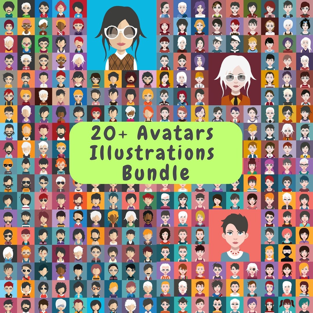 20people Avatar Clipart Set, Icon, People Icon, Digital Images for ...