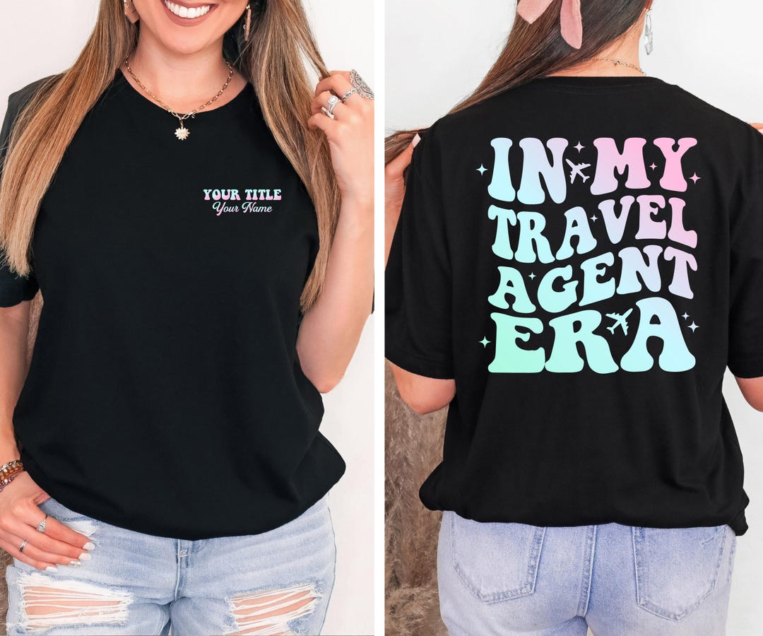 Personalized in My Travel Agent Tshirt, Travelling Airplane Shirt ...