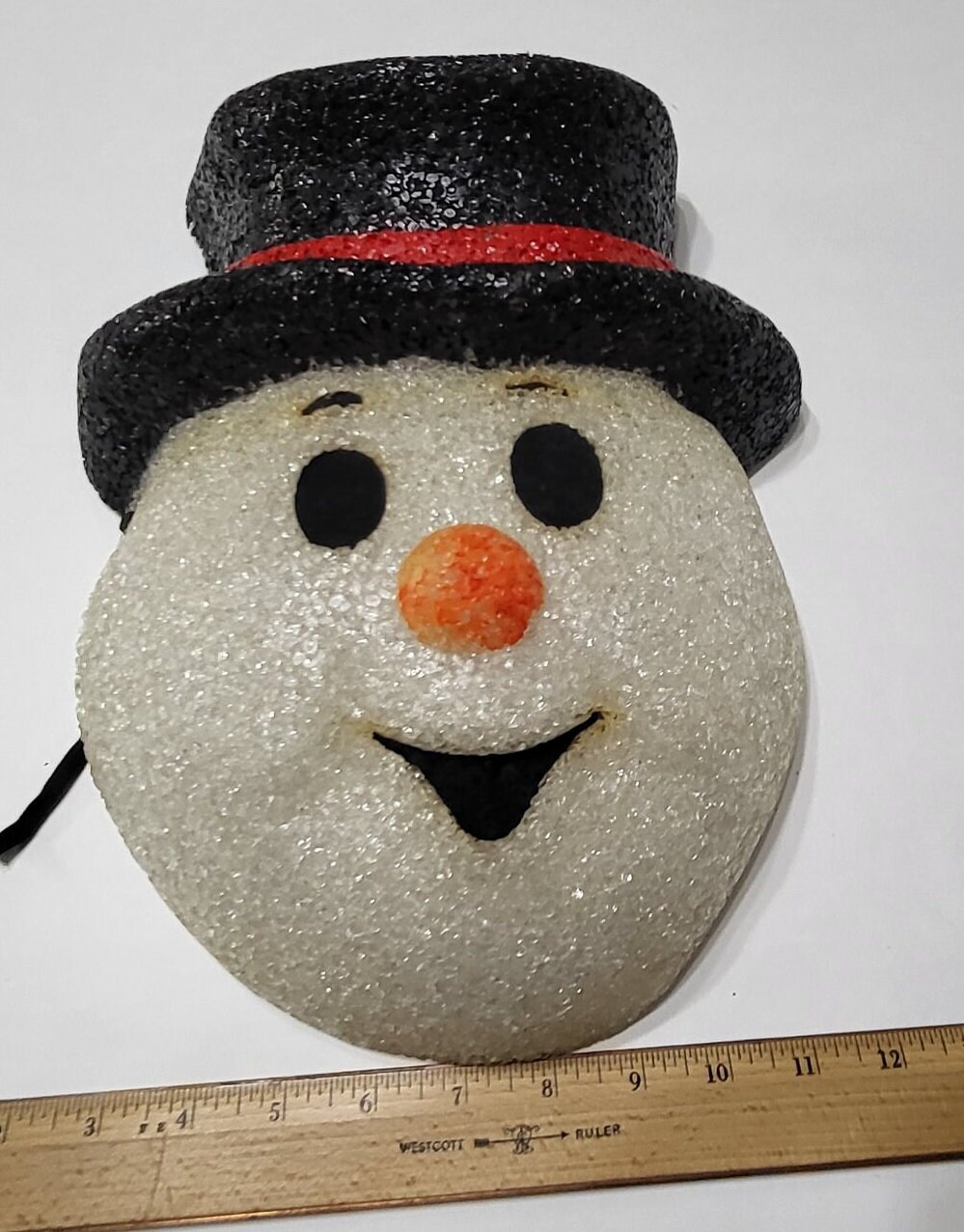 Vintage Melted Plastic Popcorn Snowman Porch Light Cover - Etsy