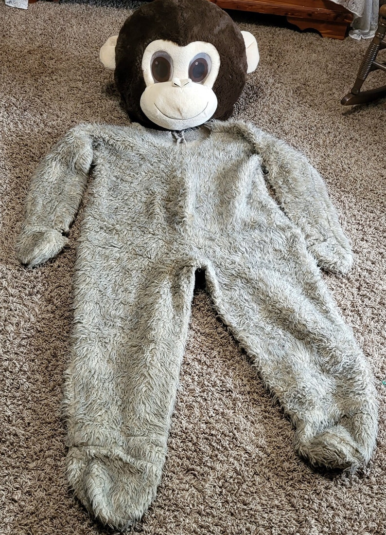 Dan Dee Big Greeter Plush Brown MONKEY Head Mascot Cosplay Halloween ...