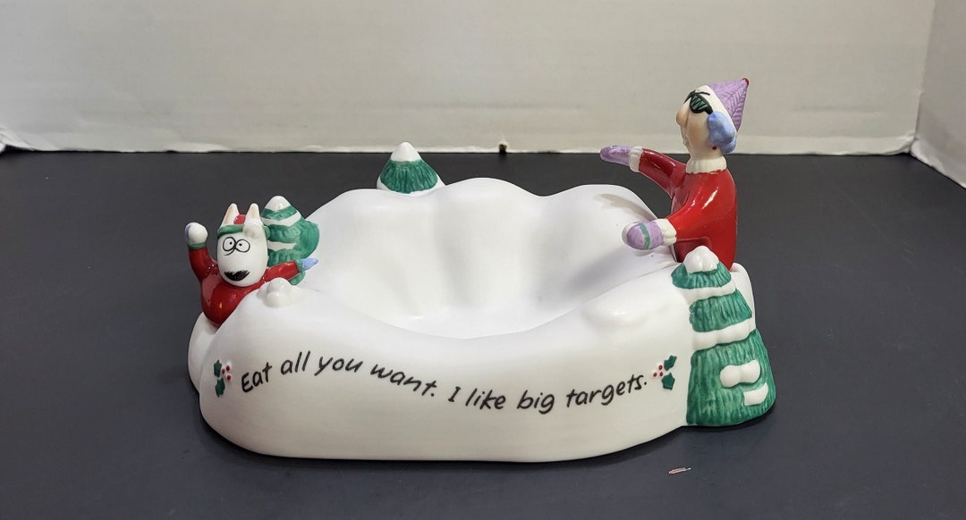 Maxine Shoebox Hallmark Snowball Fight Candy Dish Christmas - Etsy