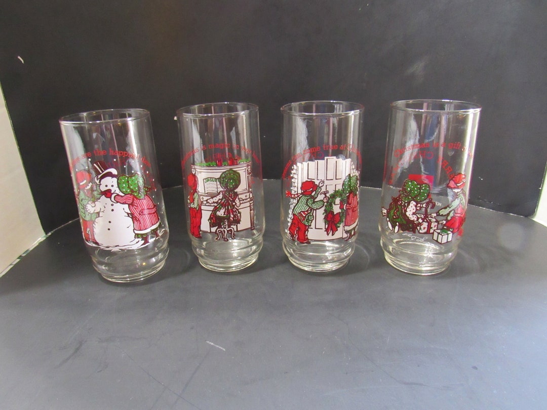 Vintage Holly Hobbie And Robby Christmas Glasses Coca Cola Etsy