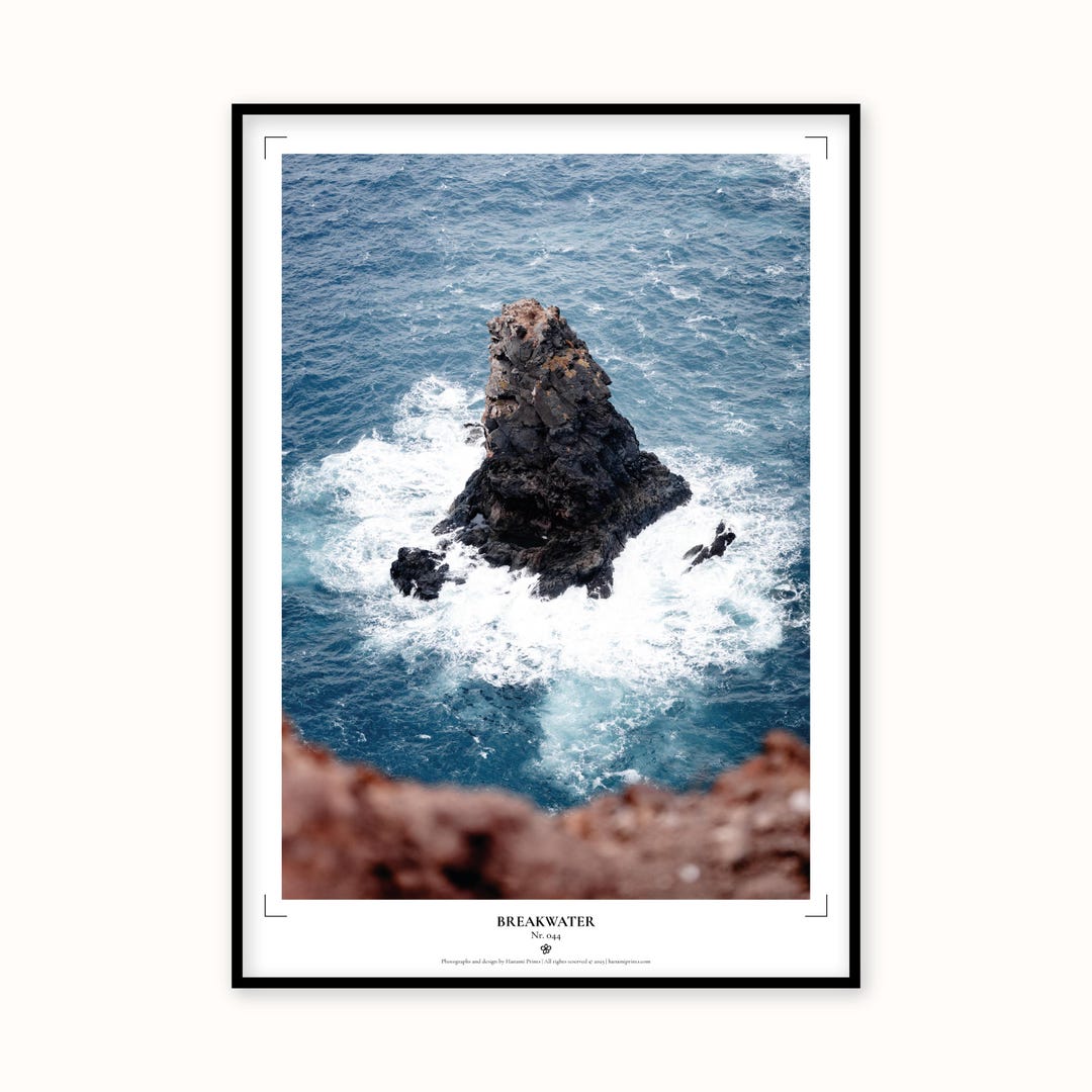 Madeira Sea Stack Print | Atlantic Coastal Wall Art | Japanese Paper ...