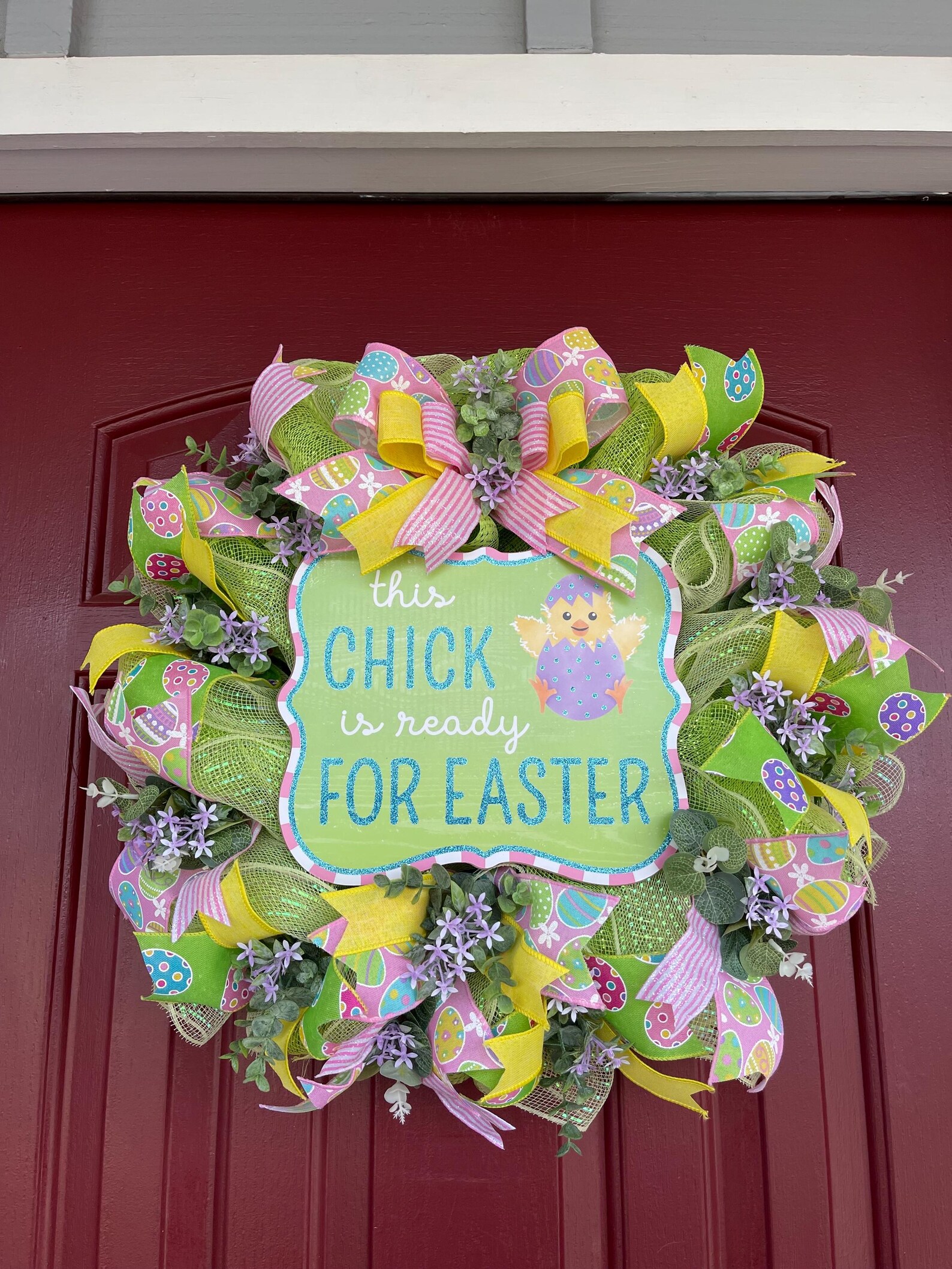 Easter Wreath, Easter Chick Wreath, Easter Decoration, Spring Wreath - Etsy