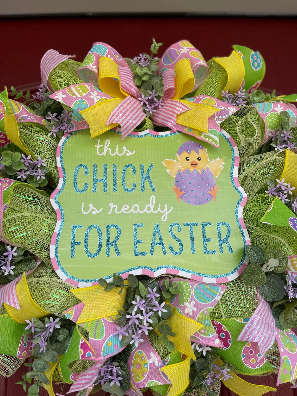 Easter Wreath, Easter Chick Wreath, Easter Decoration, Spring Wreath - Etsy