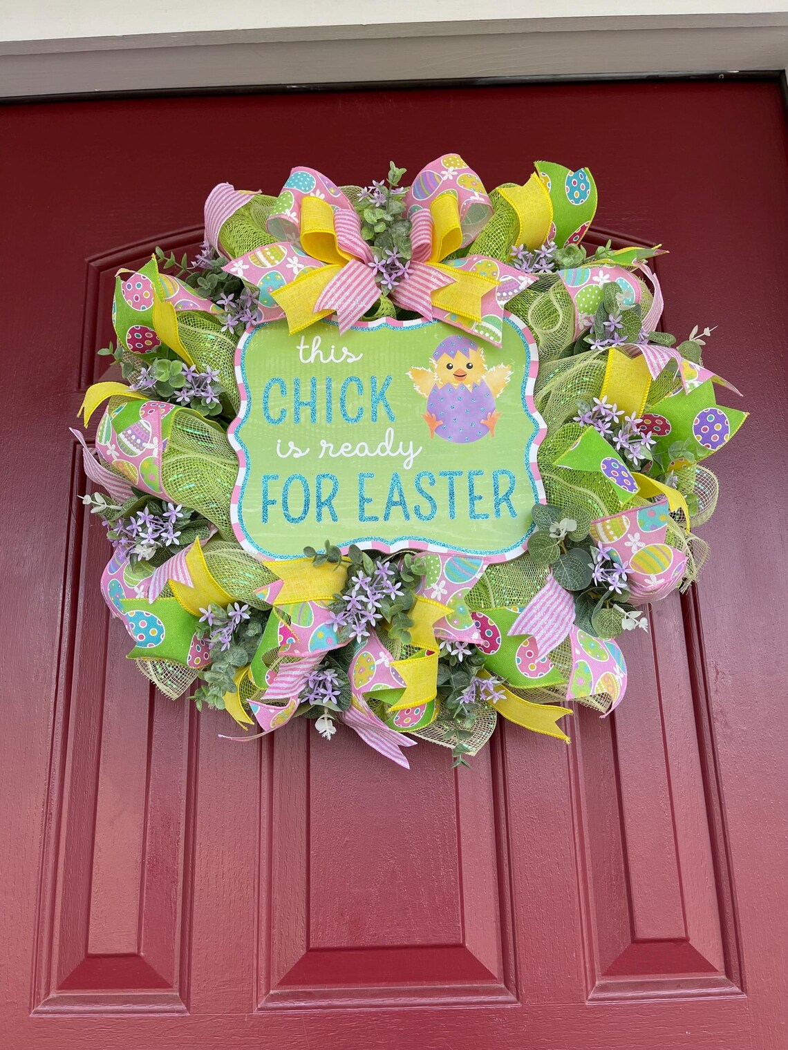 Easter Wreath, Easter Chick Wreath, Easter Decoration, Spring Wreath - Etsy