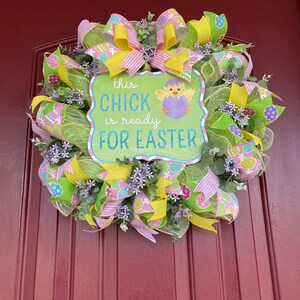 Easter Wreath, Easter Chick Wreath, Easter Decoration, Spring Wreath - Etsy
