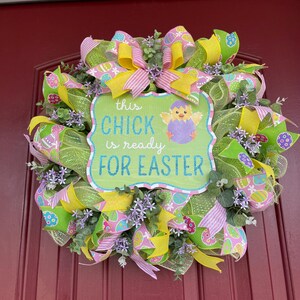 Easter Wreath, Easter Chick Wreath, Easter Decoration, Spring Wreath - Etsy