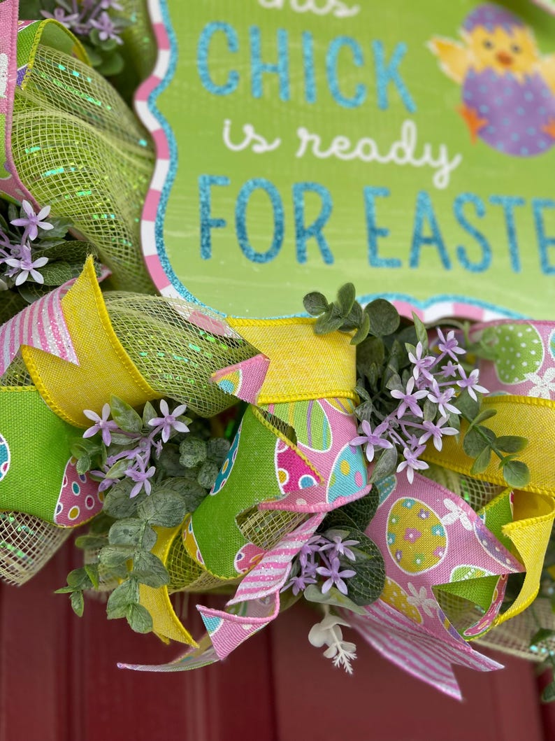 Easter Wreath, Easter Chick Wreath, Easter Decoration, Spring Wreath - Etsy