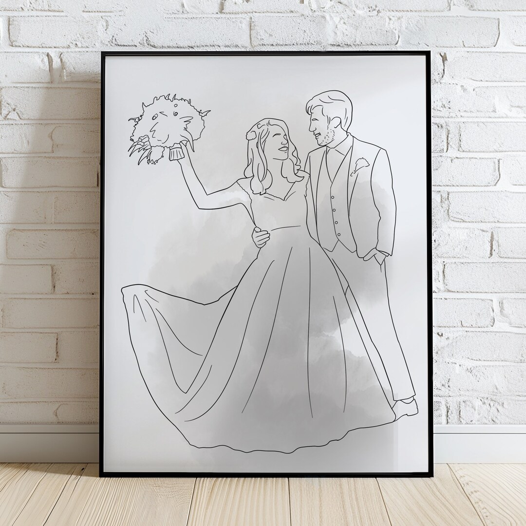 Custom Family Drawing, One Line Art, Custom Line Drawing, Portrait of A ...