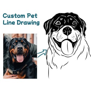 Custom Dog Sketch, Custom Dog Painting, Using Pet Photo, Personalized ...