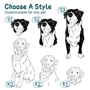 Custom Dog Outline, Dog Portrait INK, Pet Tattoo Commission, Line Art ...