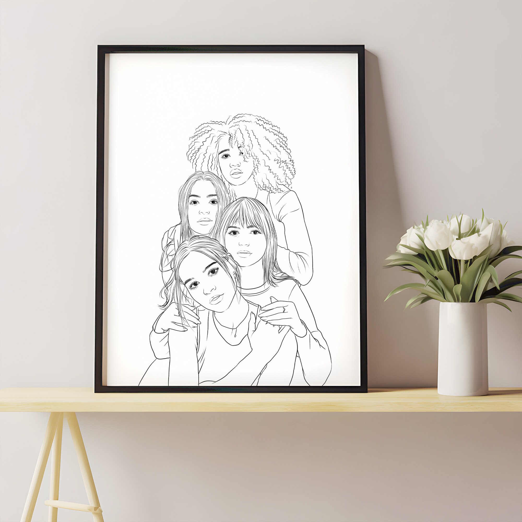 Custom Line Drawing, Engagement Giftanniversary Gift, Custom Line ...