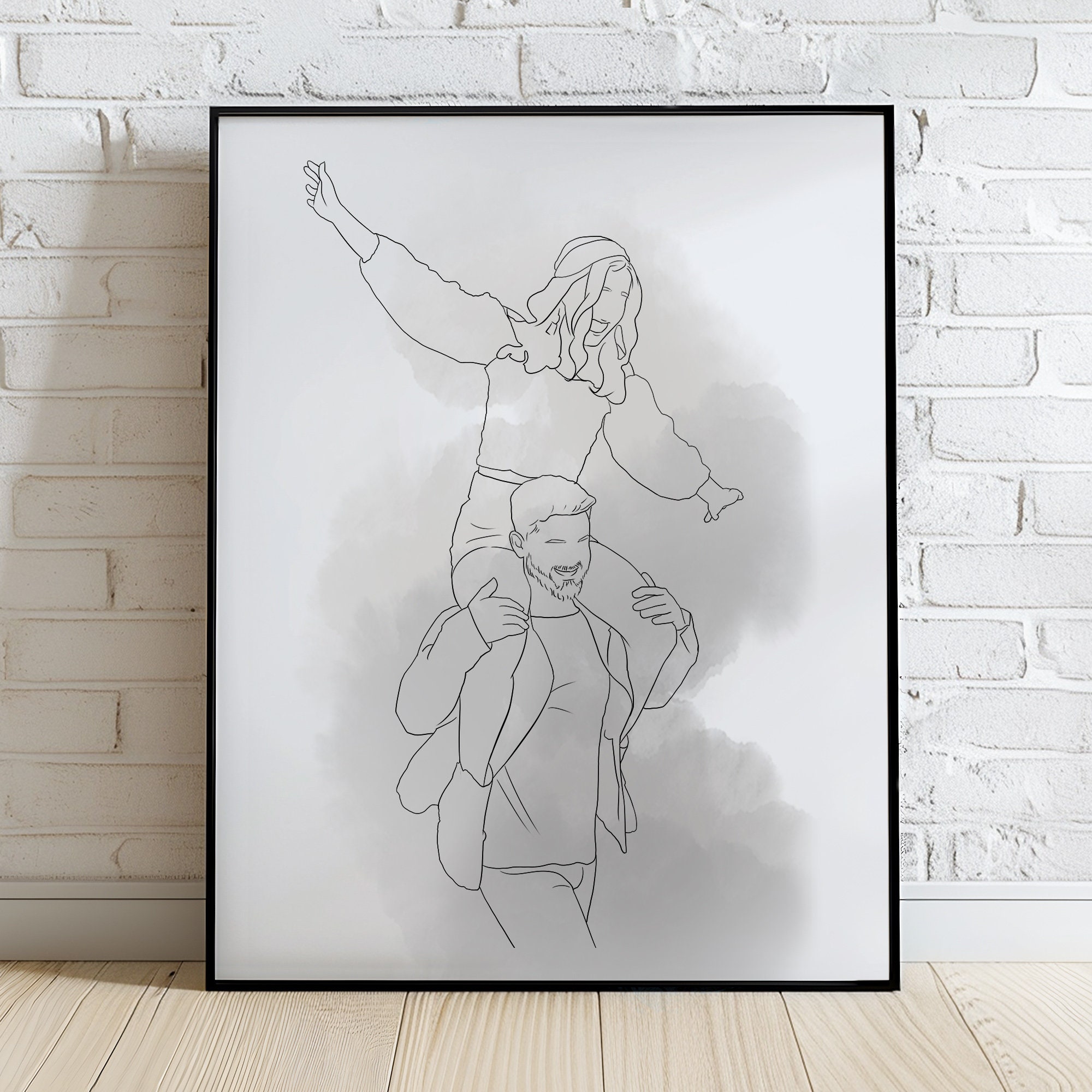 Custom One Line Drawing , One Line Portrait, Custom Gift, Wedding ...