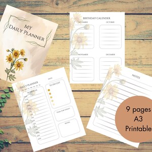 Sunflower Themed Digital Planner - Etsy