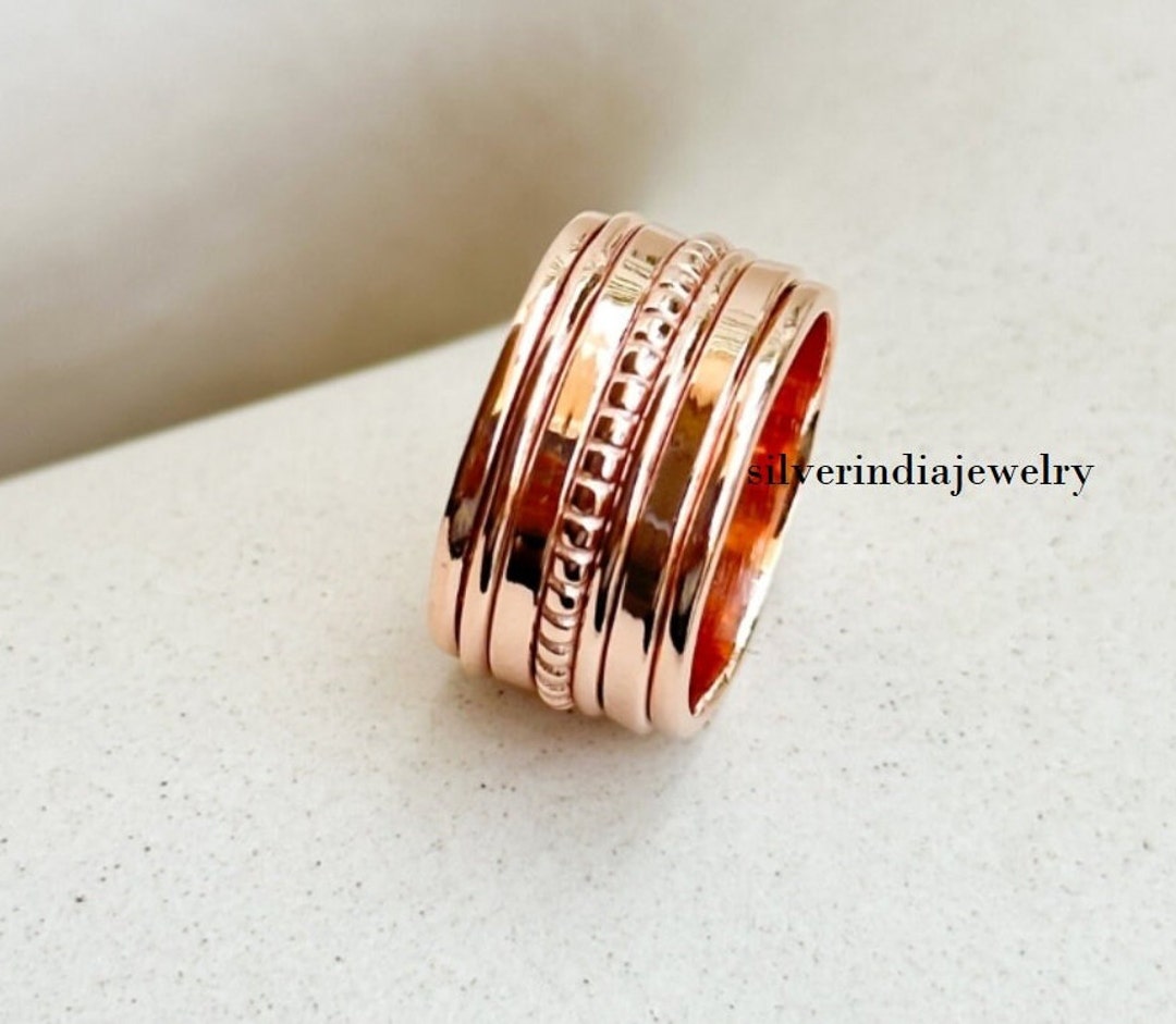 Pure Copper Ring, Solid Copper Ring, Meditation Ring, Pure Copper ...