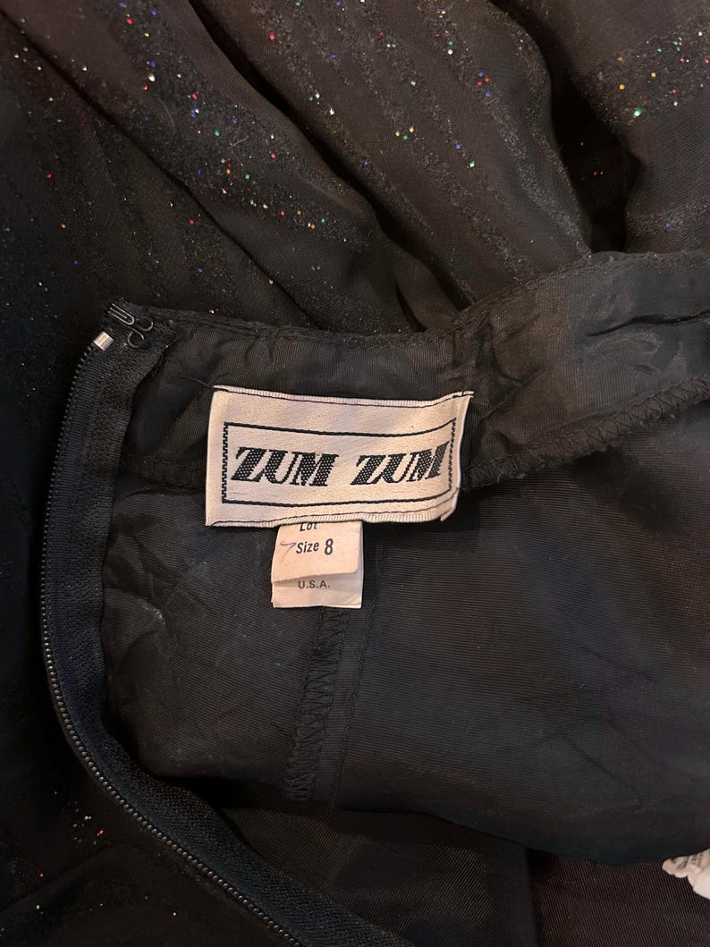 Vintage 90s Gorgeous Zum Zum Black Sparkly Mini Prom Dress - Etsy