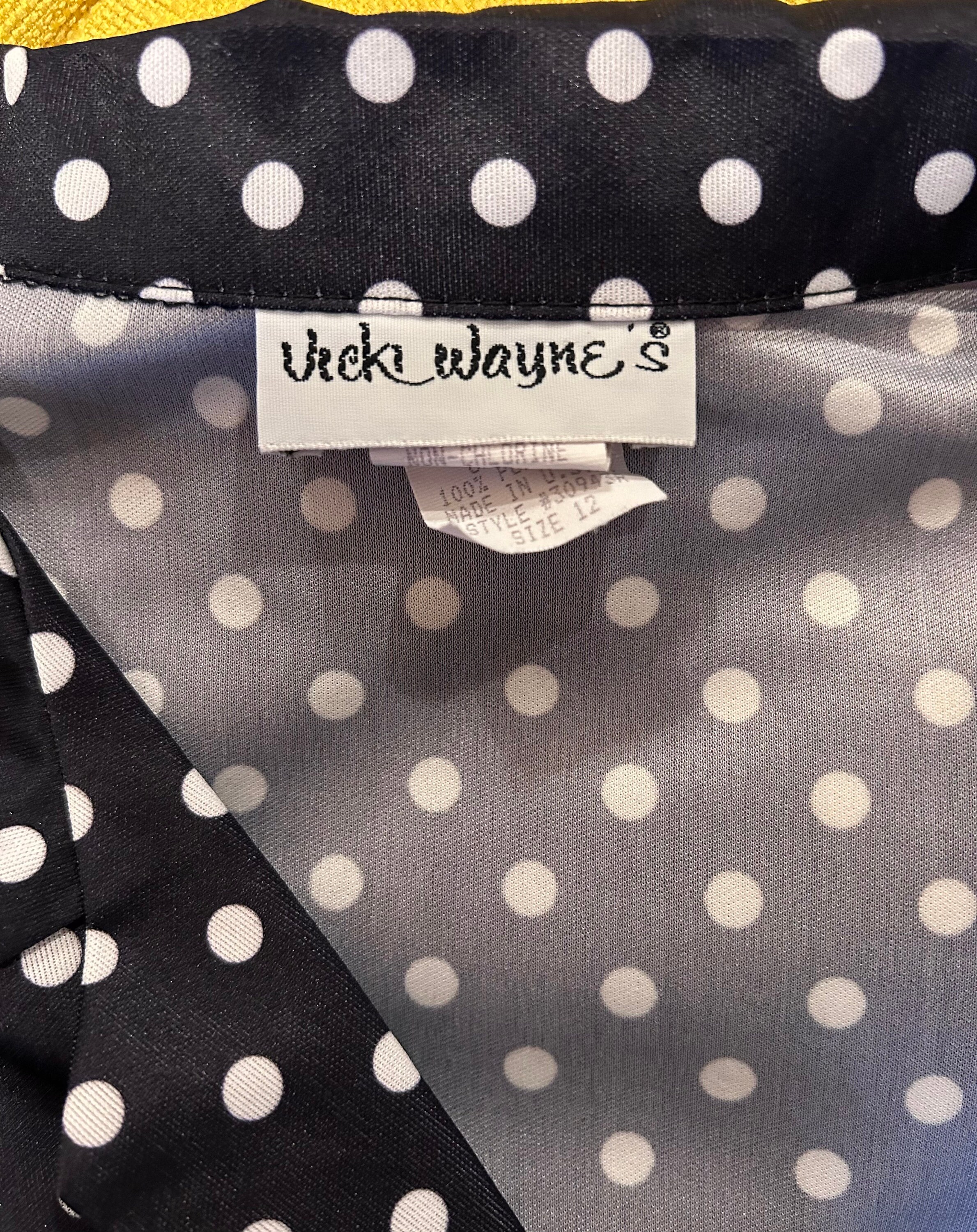 Vintage 80s Vicki Waynes Polka-dot Shirt - Etsy