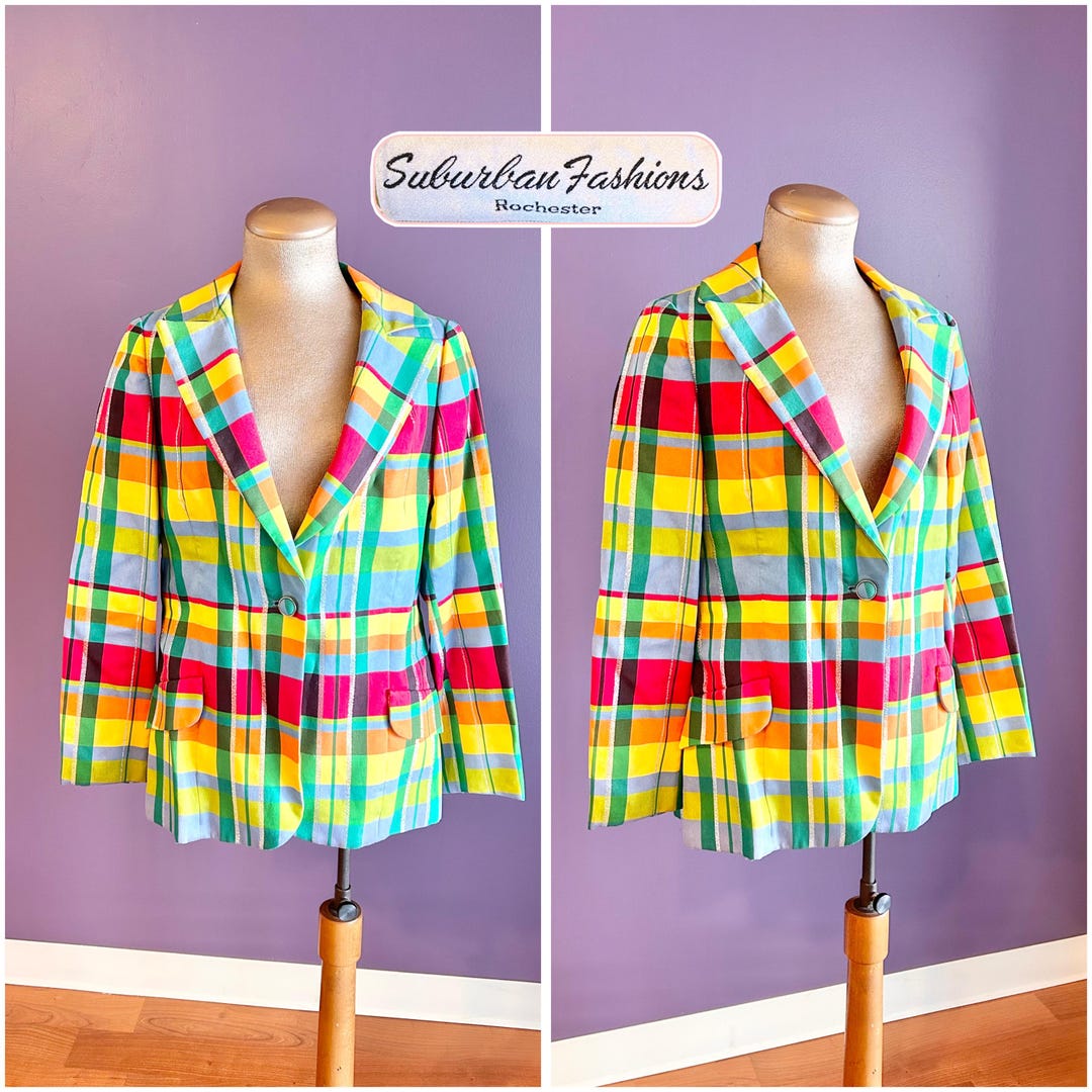 Vintage 70s Suburban Fashions Rochester Long Sleeve Rainbow Striped ...