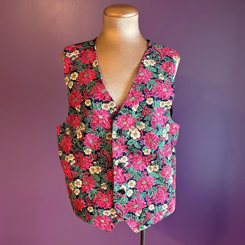 Floral Vest - Etsy