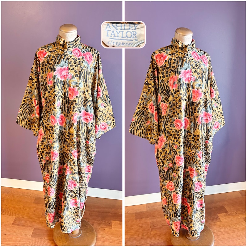 Vintage Leopard Nightgown - Etsy