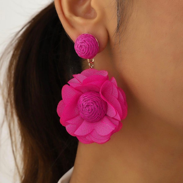 Pink Earrings - Etsy